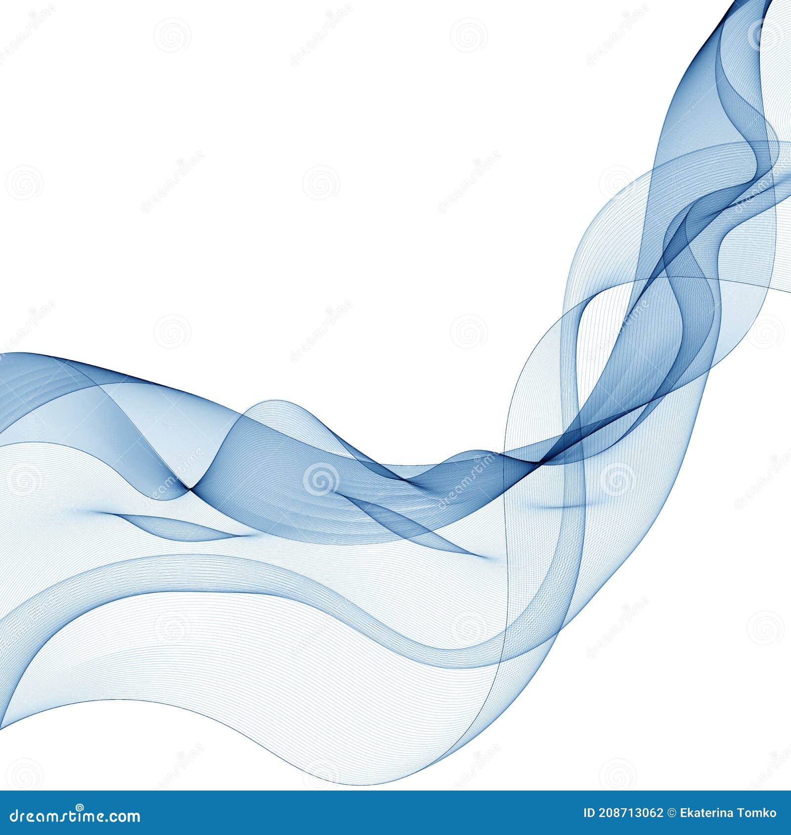 Blue Abstract Wave. Template for Advertising. Presentation Layout. Eps ...