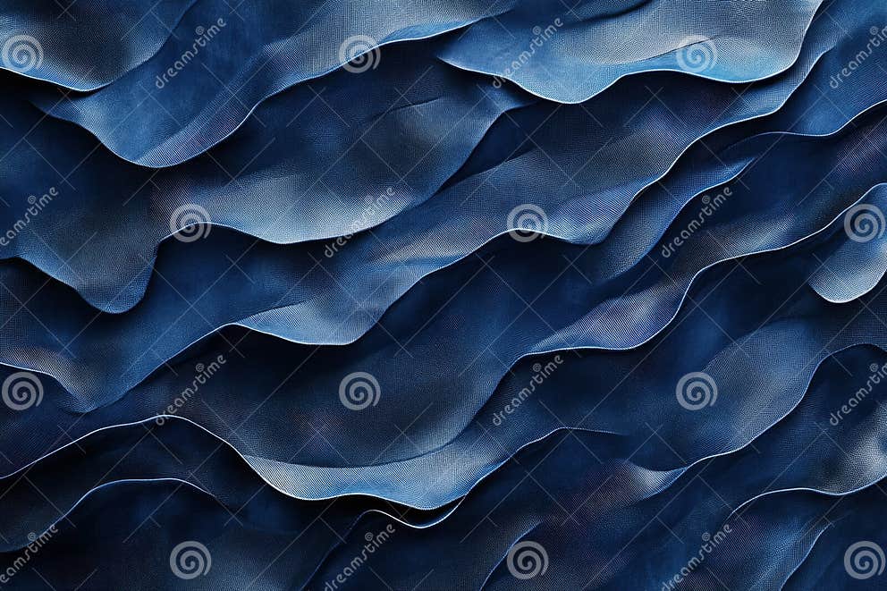 Blue Abstract Wavy Background. Stock Image - Image of digital, cover ...