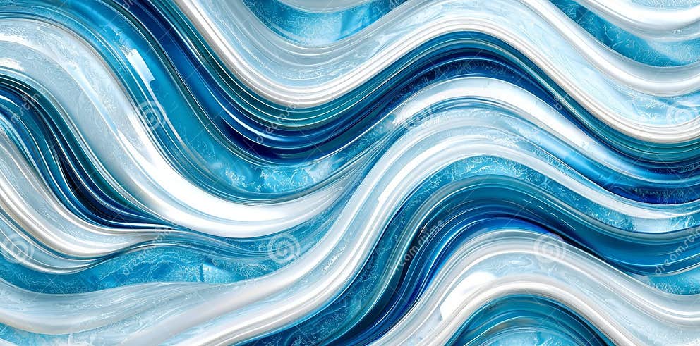 A Blue Abstract Wavy Line Abstract Art, a Wave Abstract, 3D Stock Image ...