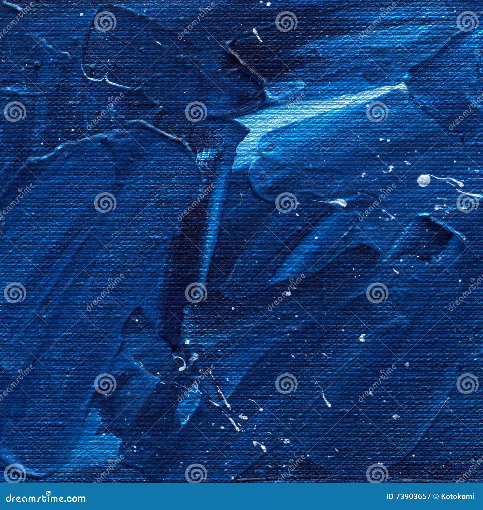 Blue Acrylic Background with Brush Strokes. Artistic Oil Texture Stock ...