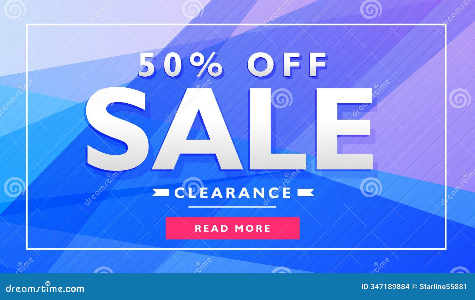 Blue Advertising Banner Poster Voucher Design Template Stock ...