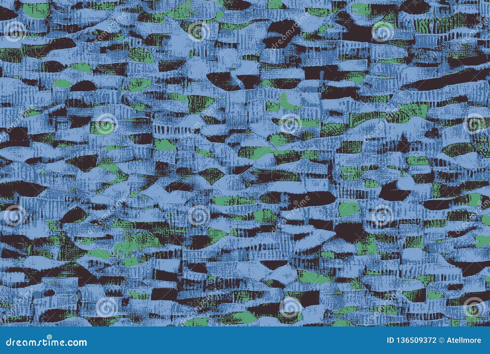 Blue African Fabrics with Patterns and Colored Textures Stock ...