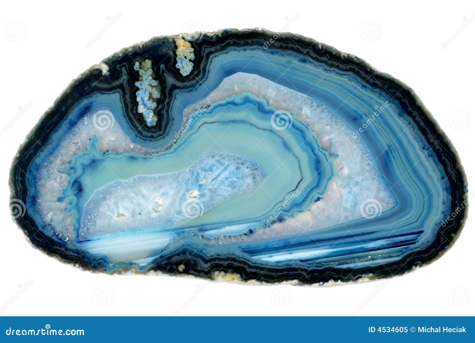 Blue agate crystal stone stock image. Image of formation - 4534605