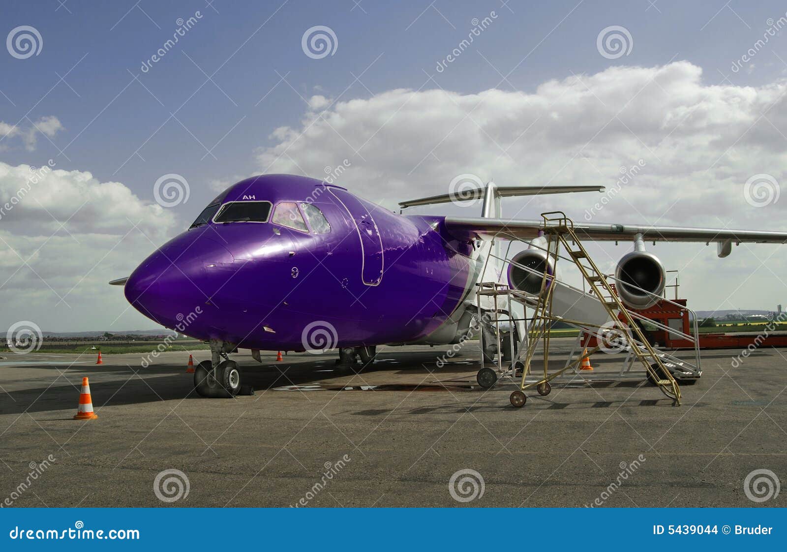 Blue aircraft stock photo. Image of tarmac, flight, aviation - 5439044