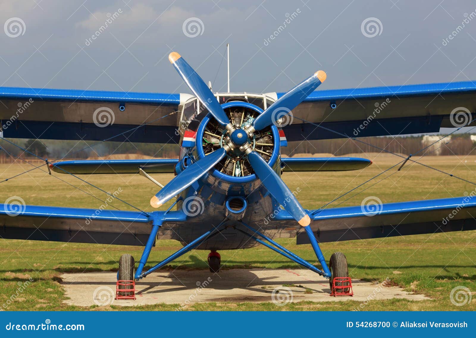 Blue airplane stock photo. Image of aged, ground, historic - 54268700