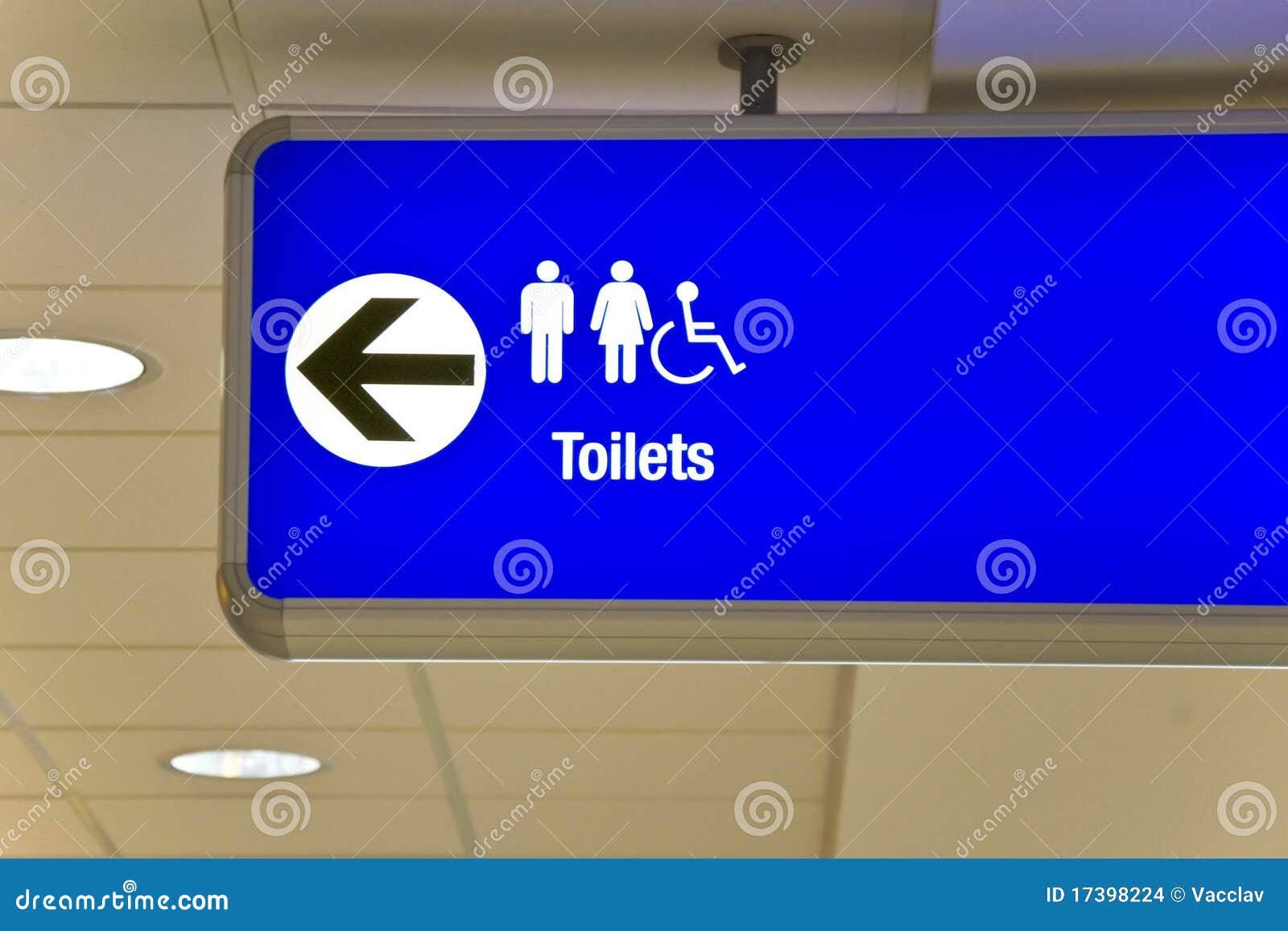 Blue Airport Direction Sign Stock Photo - Image of billboard, arrival ...
