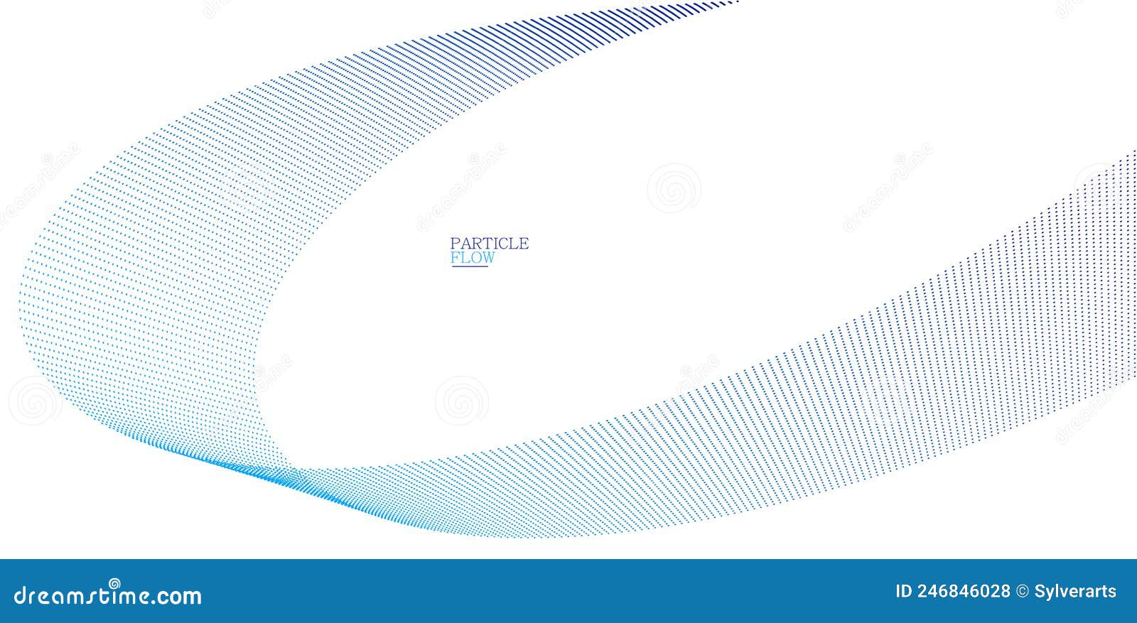 Blue Airy Particles Flow Vector Design, Abstract Background with Wave ...