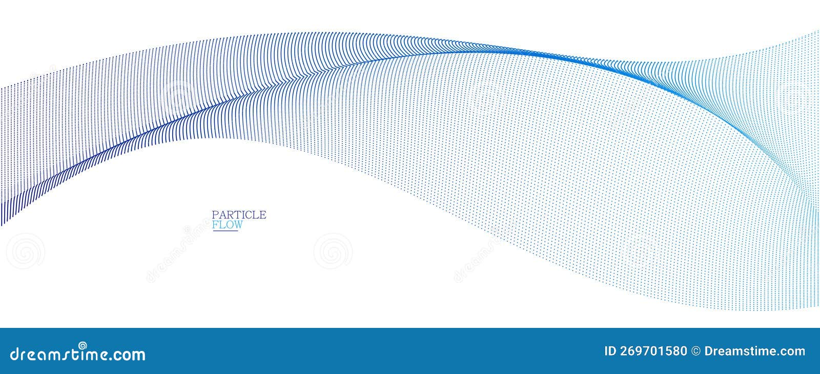Blue Airy Particles Flow Vector Design, Abstract Background with Wave ...