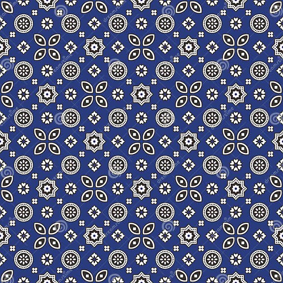 Blue Ajrak Pattern stock vector. Illustration of hala - 47726865