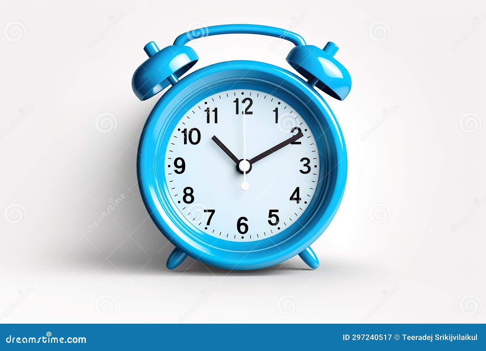 A Blue Alam Clock on White Background. Generative AI. Stock ...