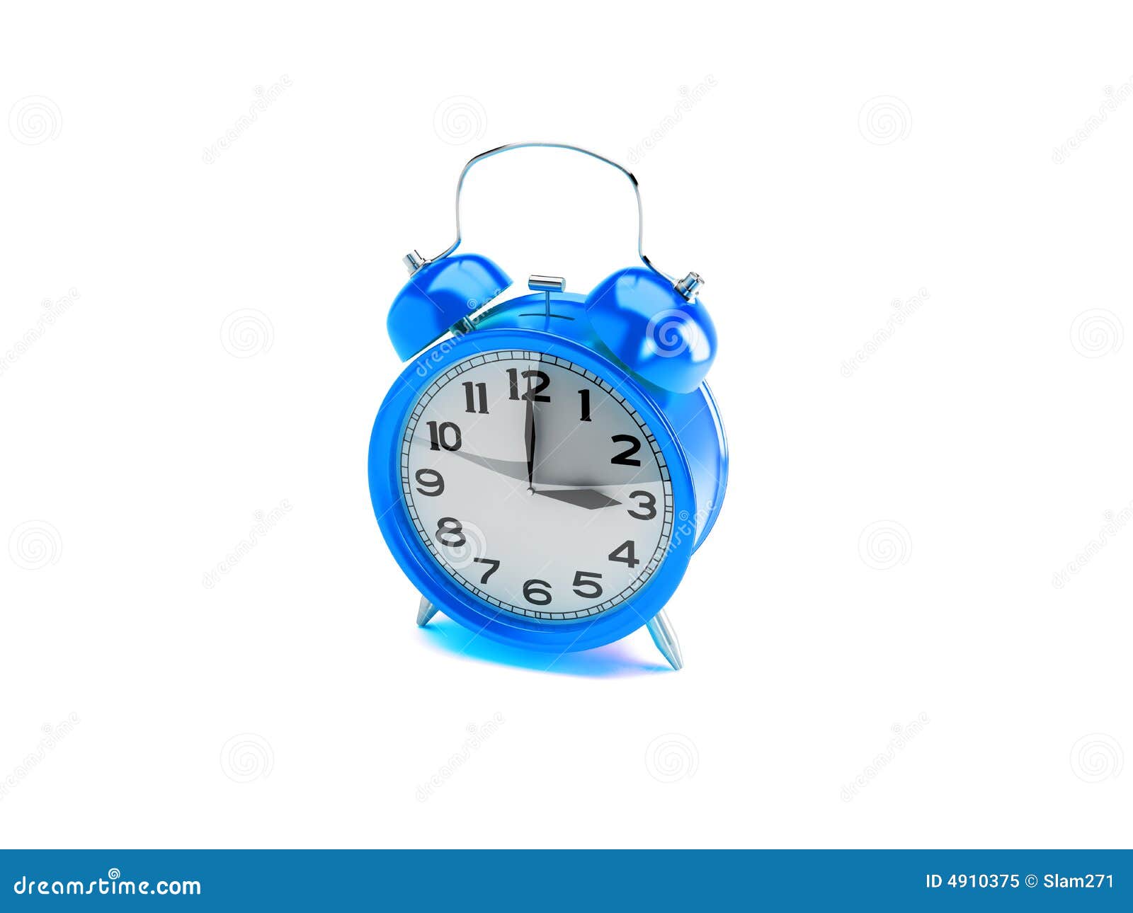 Red And Blue Alarm Clock Character Smiling And Running Vector ...