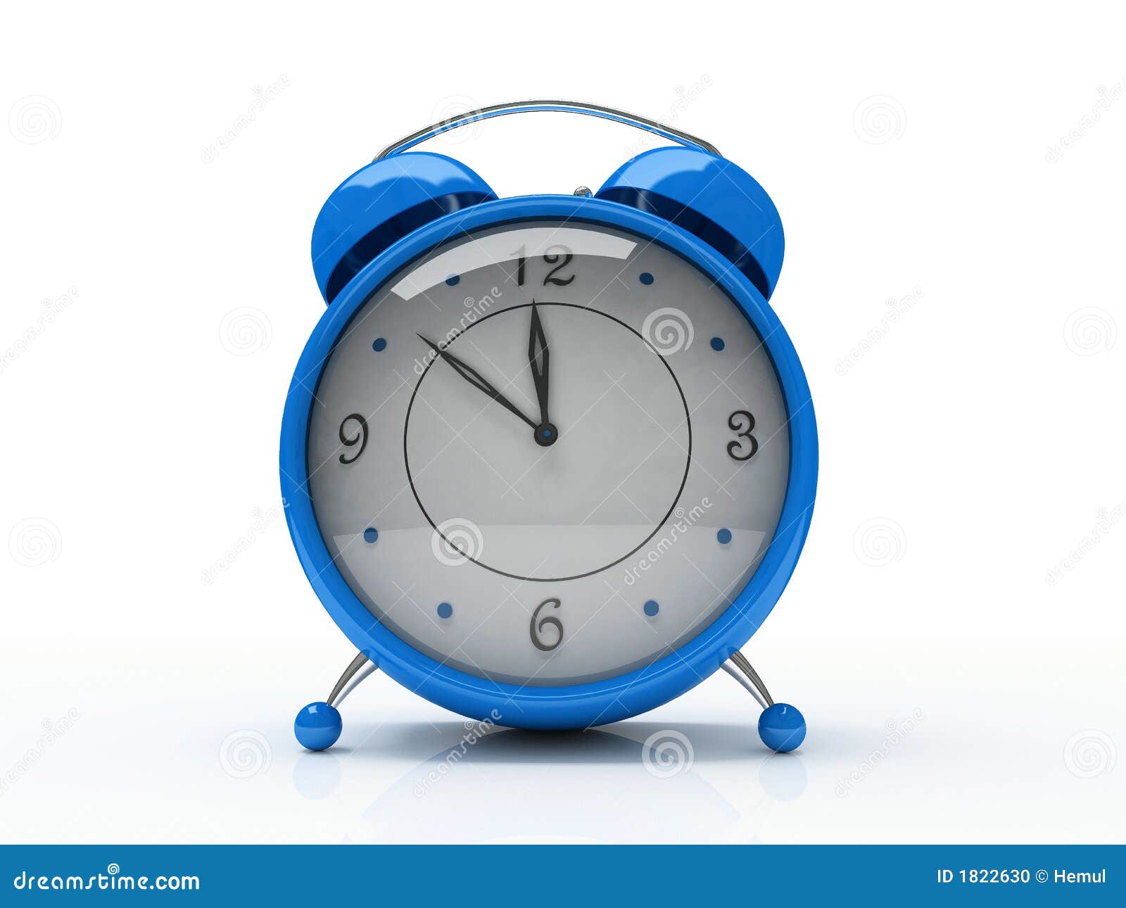 Red And Blue Alarm Clock Character Smiling And Running Vector ...