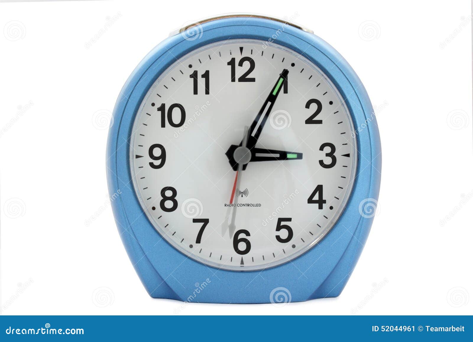 Blue alarm clock stock image. Image of blue, seconds - 52044961