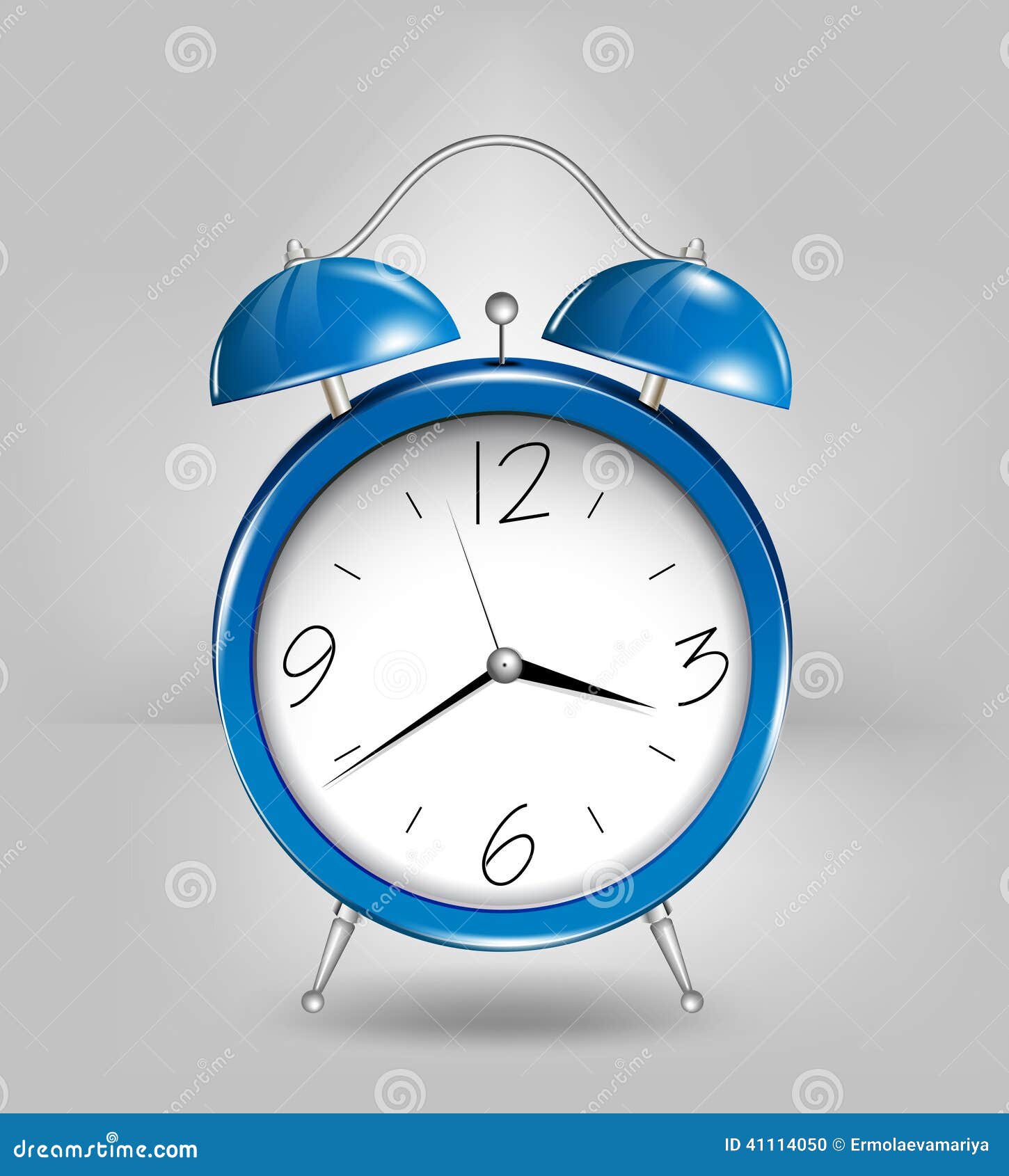 Blue alarm clock. Vector stock vector. Illustration of alarmclock ...
