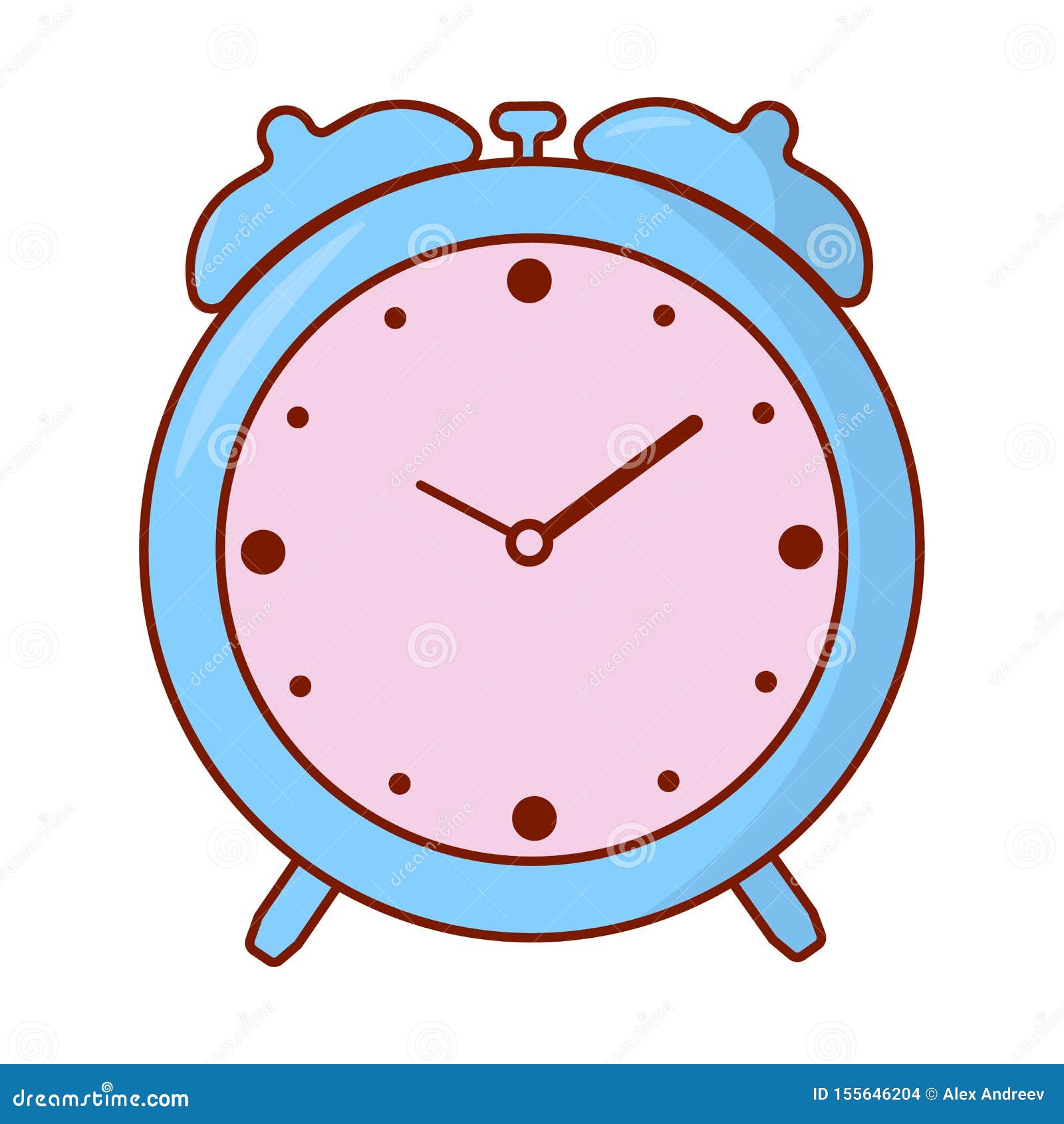 Blue Alarm Icon on White Background. Concept Label Stock Vector ...