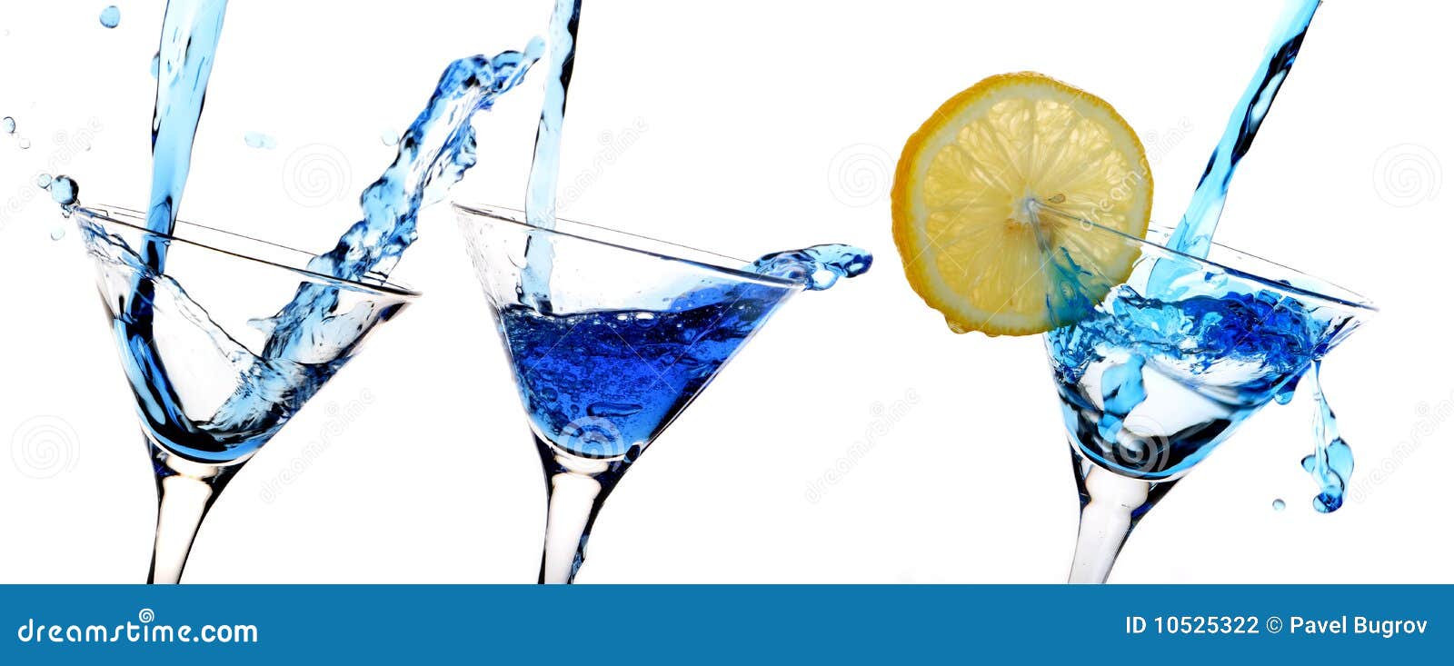 Blue alcohol stock photo. Image of aperitif, isolated - 10525322