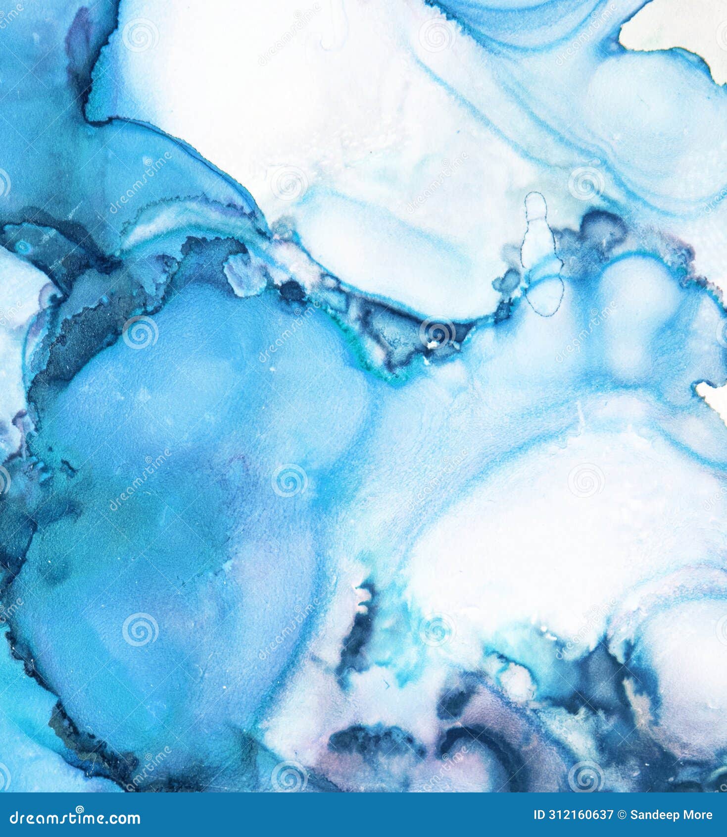 Blue Alcohol Art Abstract Fluid Art Painting Background Alcohol Ink ...