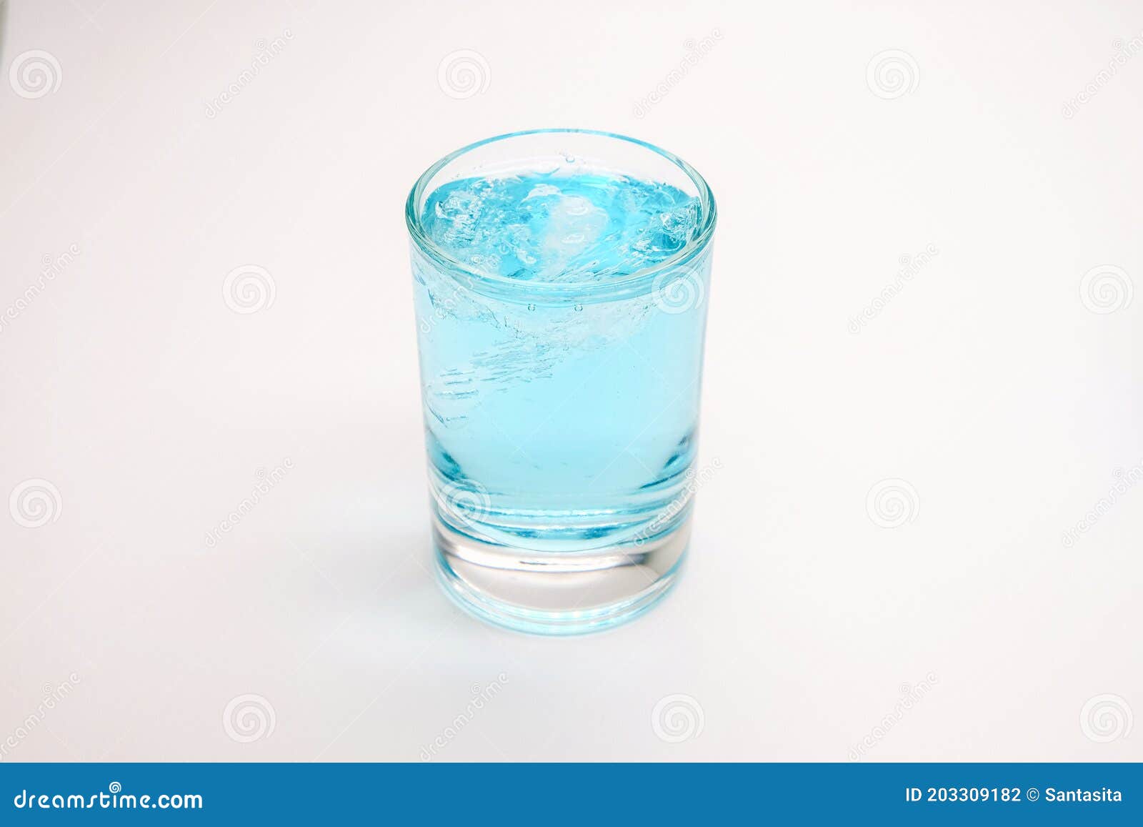 Blue Alcoholic Drink in a Decanter. Cocktail with Blue Gin , Tonic ...