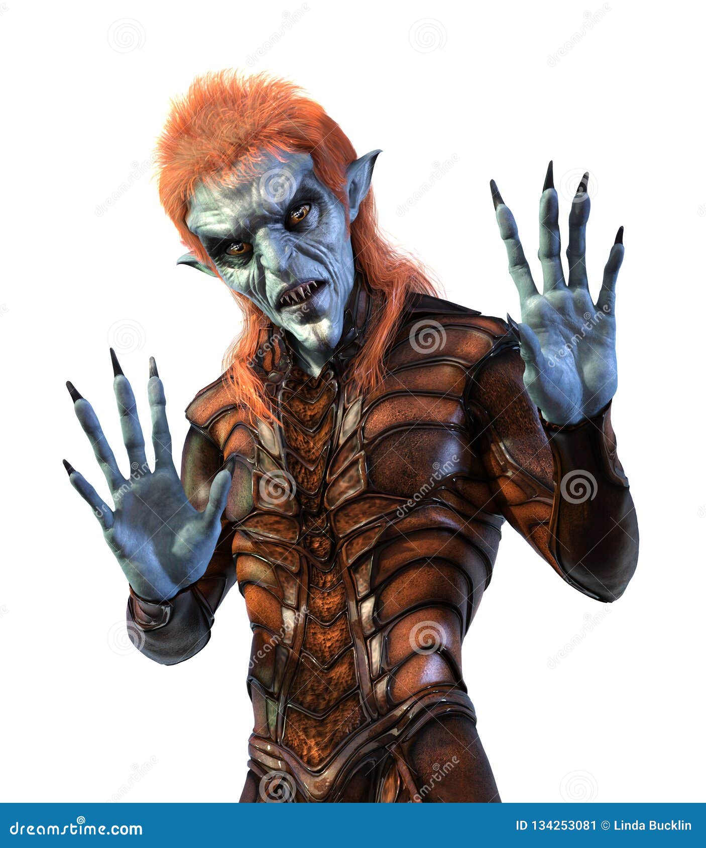 Blue Alien Demon stock illustration. Illustration of rendering - 134253081