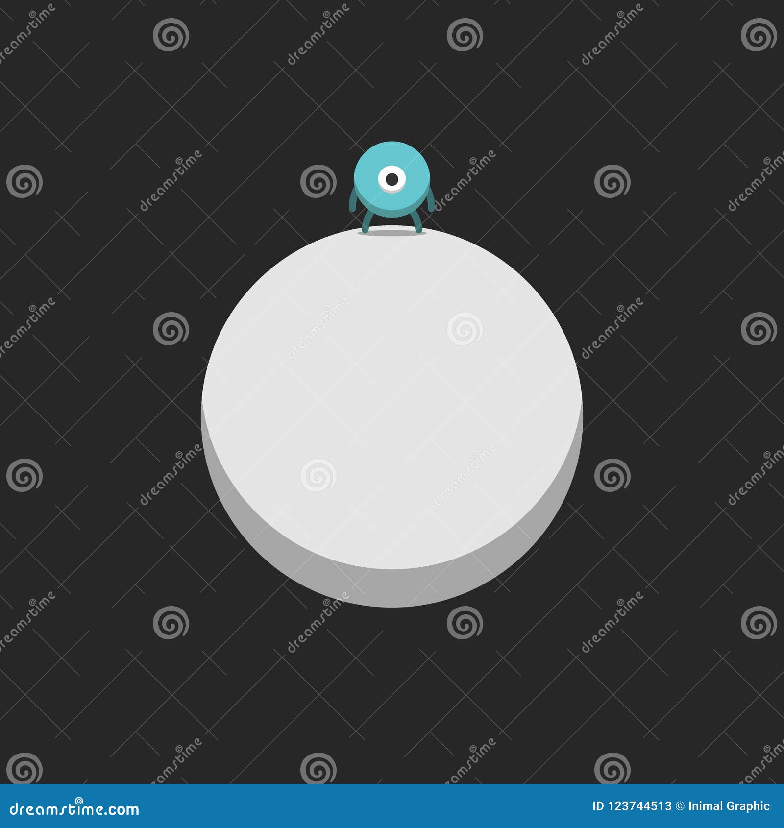 Blue Alien, Loneliness Concept Stock Vector - Illustration of planet ...