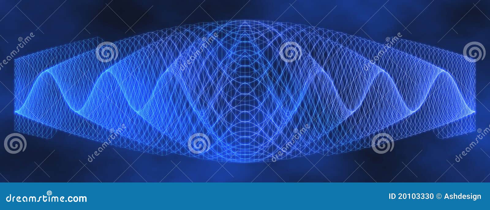 Blue Alien Wave Mesh Pattern Stock Illustration - Illustration of ...