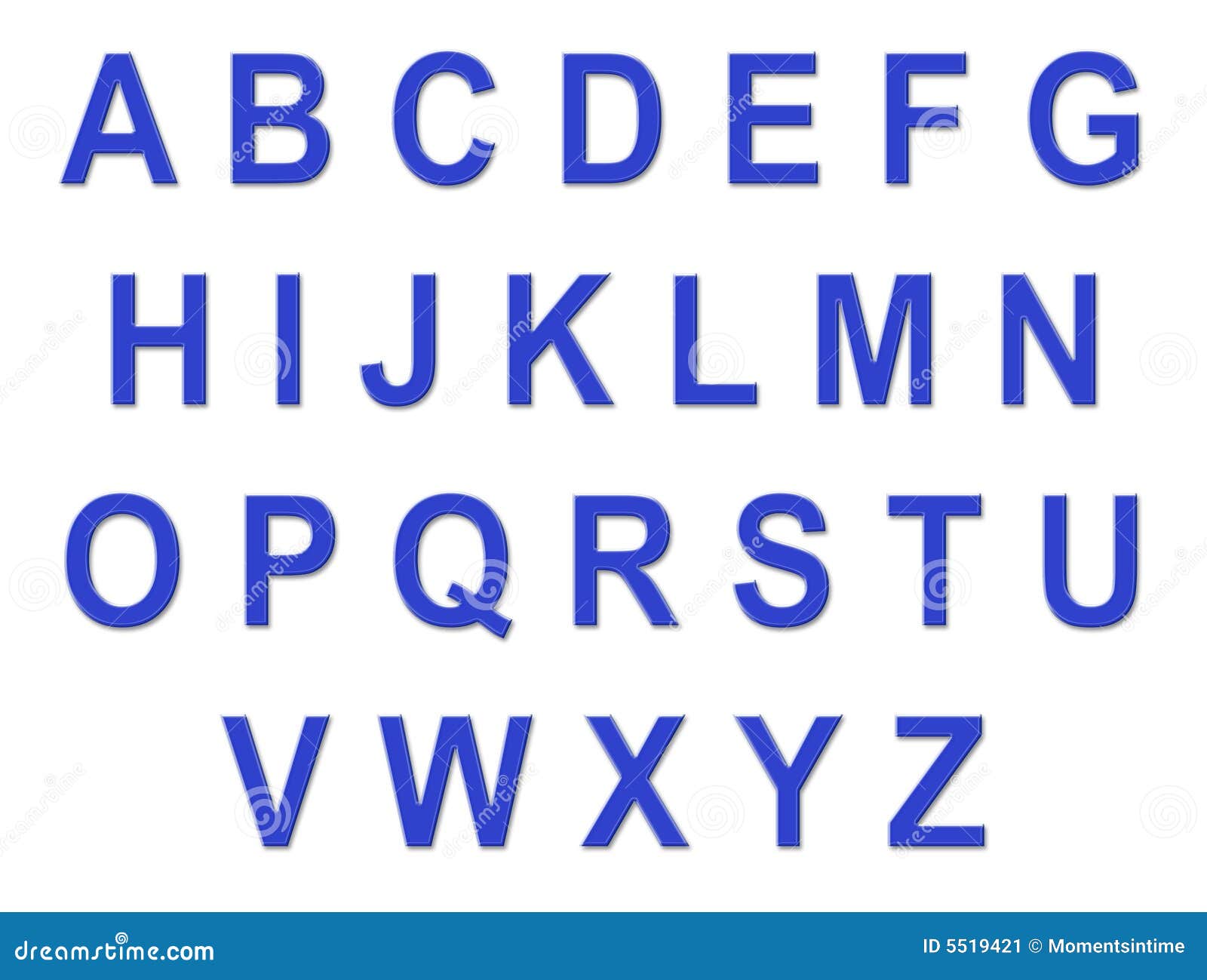 Blue Alphabet Font Stock Image - Image: 5519421