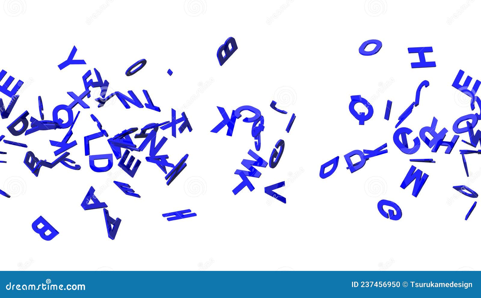 Blue Alphabets on White Background. Stock Illustration - Illustration ...