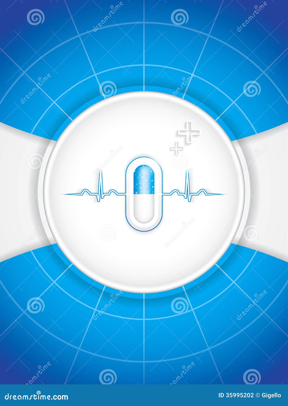 Blue Alternative Medication Concept Stock Illustration - Illustration ...