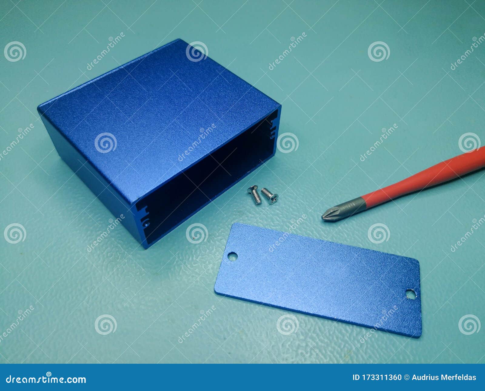 Aluminium Box for DIY Electronics Projects Stock Photo - Image of ...