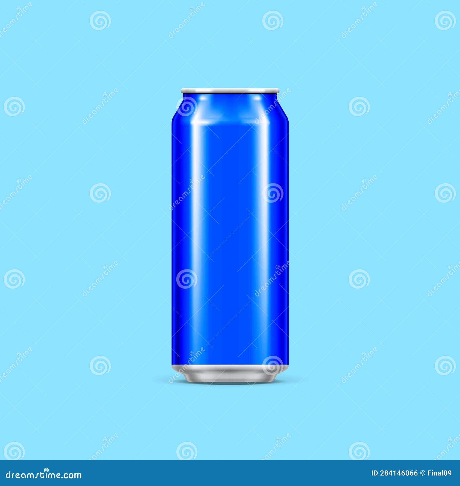 Blue Aluminum Can For Beer And Soft Drinks Or Energy. Packaging 500 Ml ...