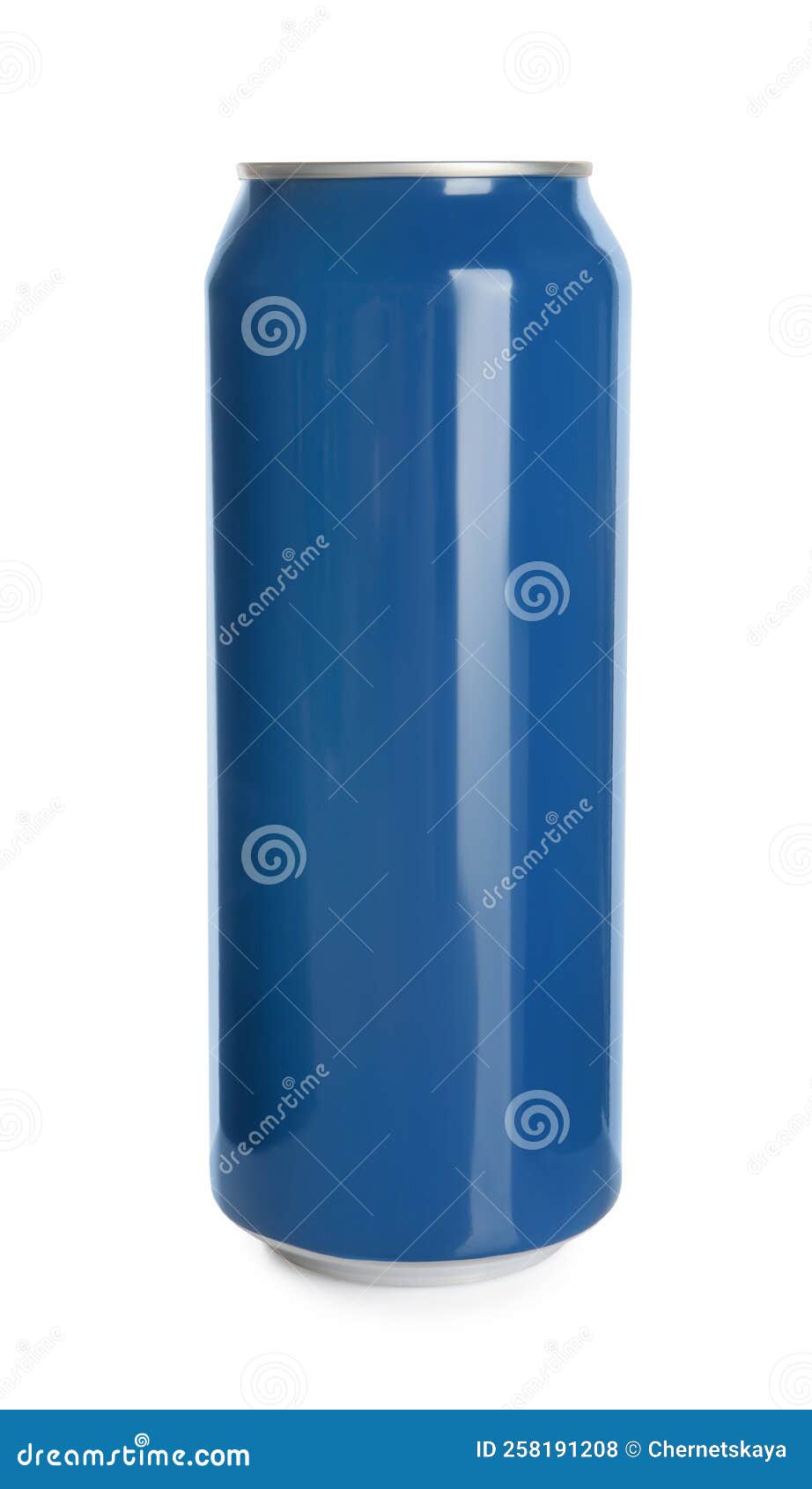 Blue Aluminum Can Isolated on White. Mockup for Design Stock Photo ...
