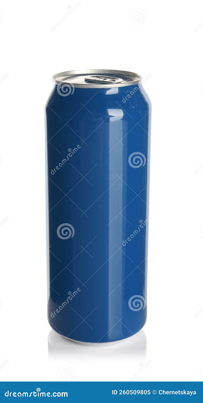 Blue Aluminum Can Isolated on White. Mockup for Design Stock Image ...