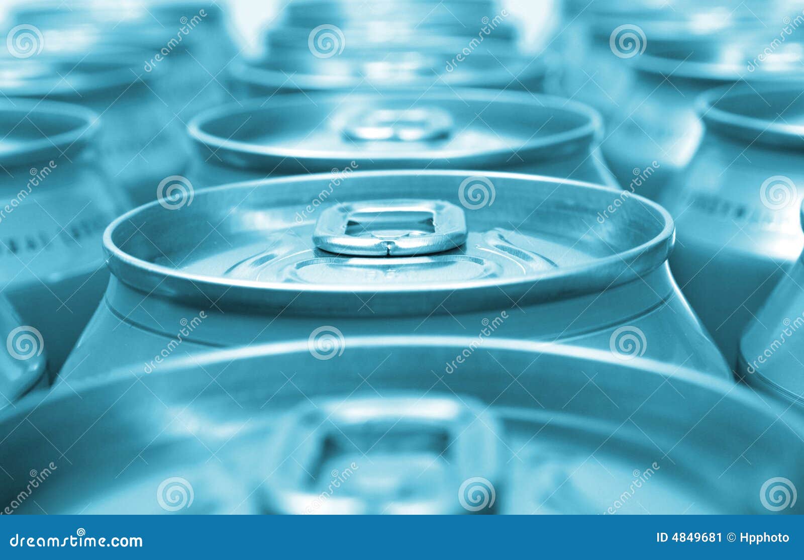 Blue aluminum drink cans stock image. Image of pack, cola - 4849681