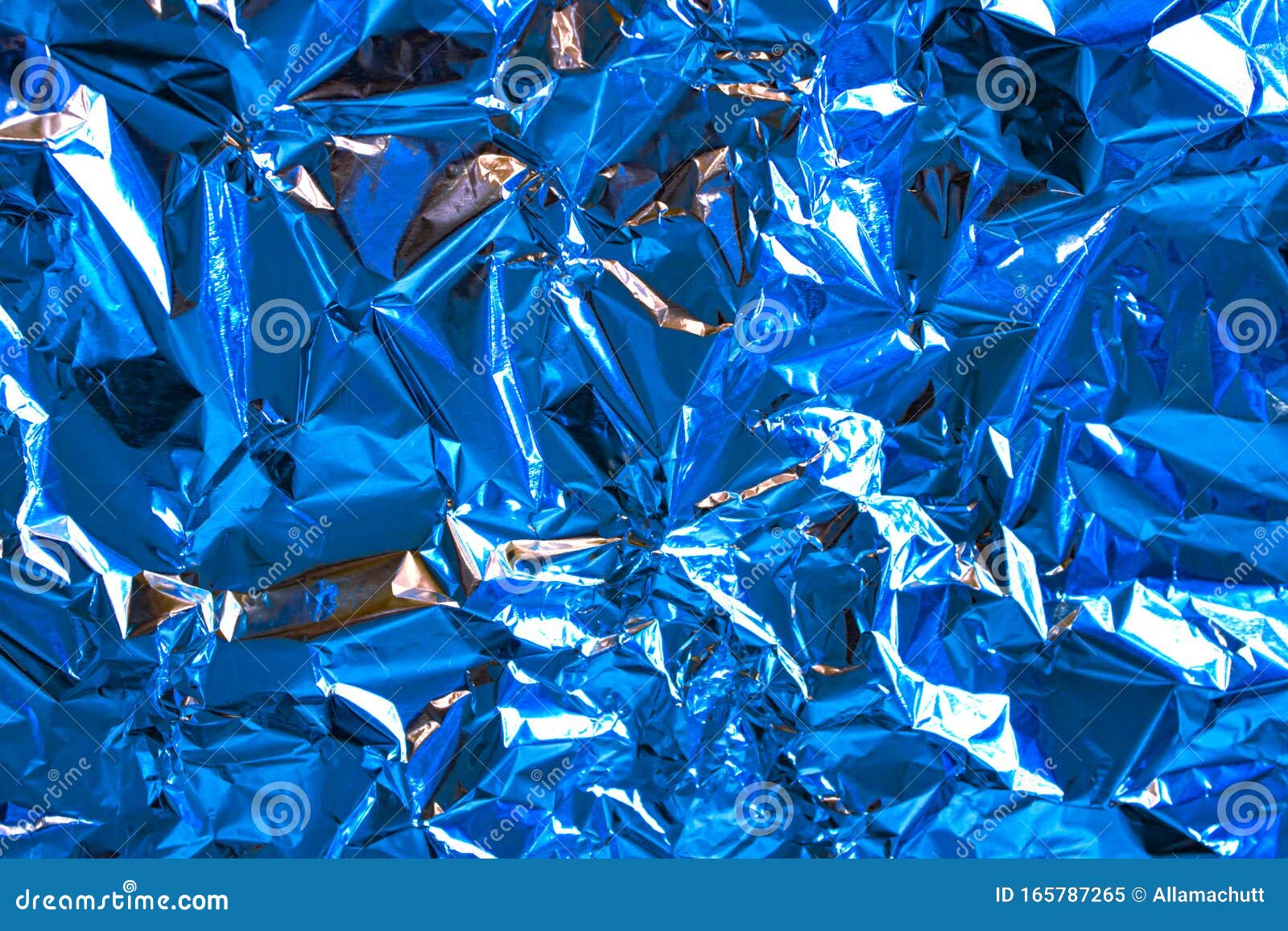 Blue Aluminum Foil Background Stock Image - Image of damaged, ideal ...