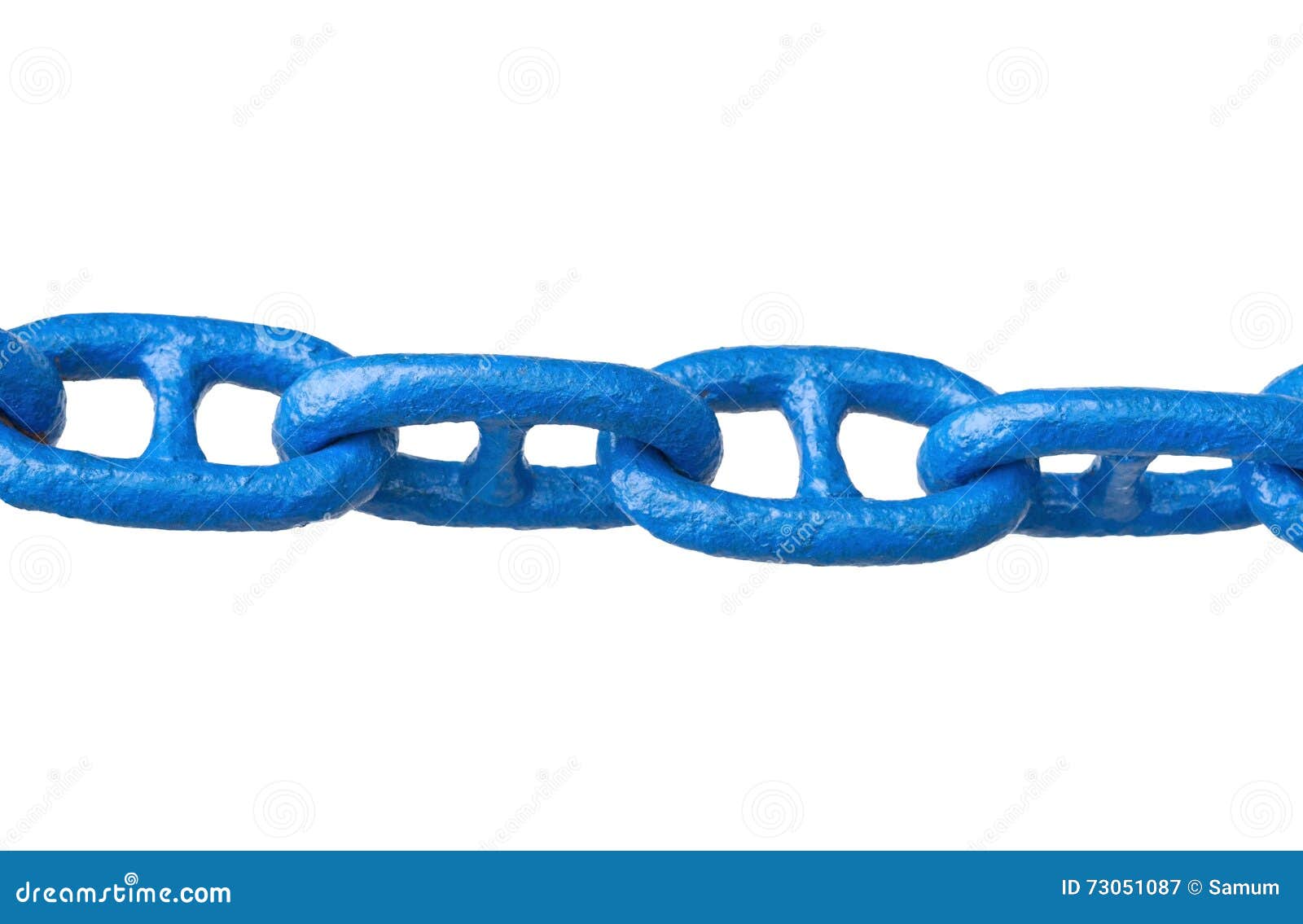 Blue anchor chain stock image. Image of link, security - 73051087