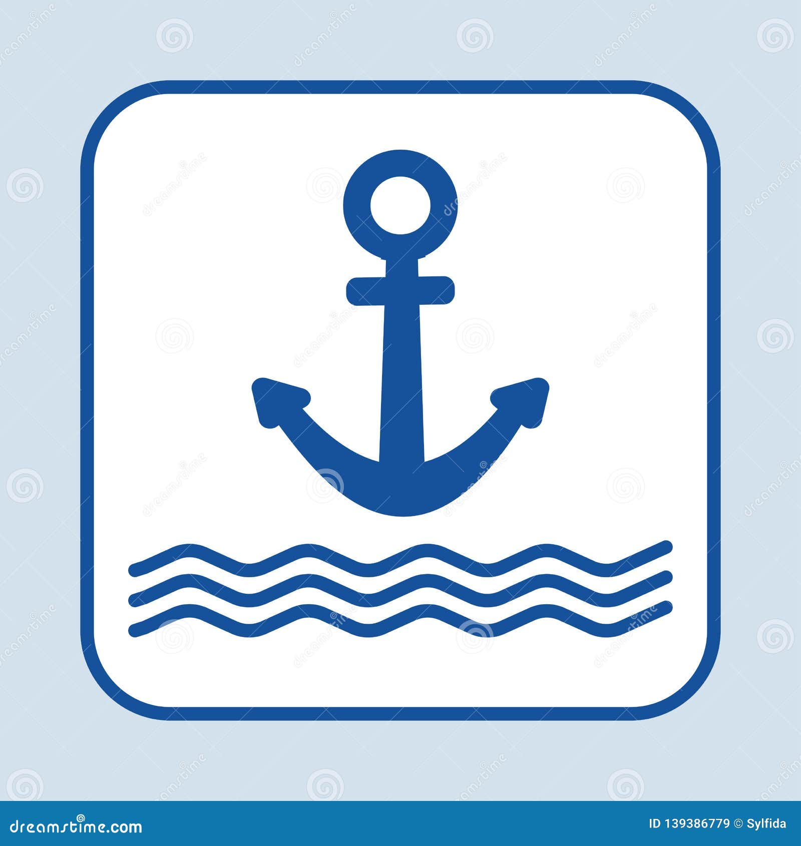 Anchor Icon. Vector Illustration Stock Illustration - Illustration of ...