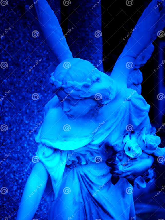Blue angel stock image. Image of vertical, sculpture, blue - 421247