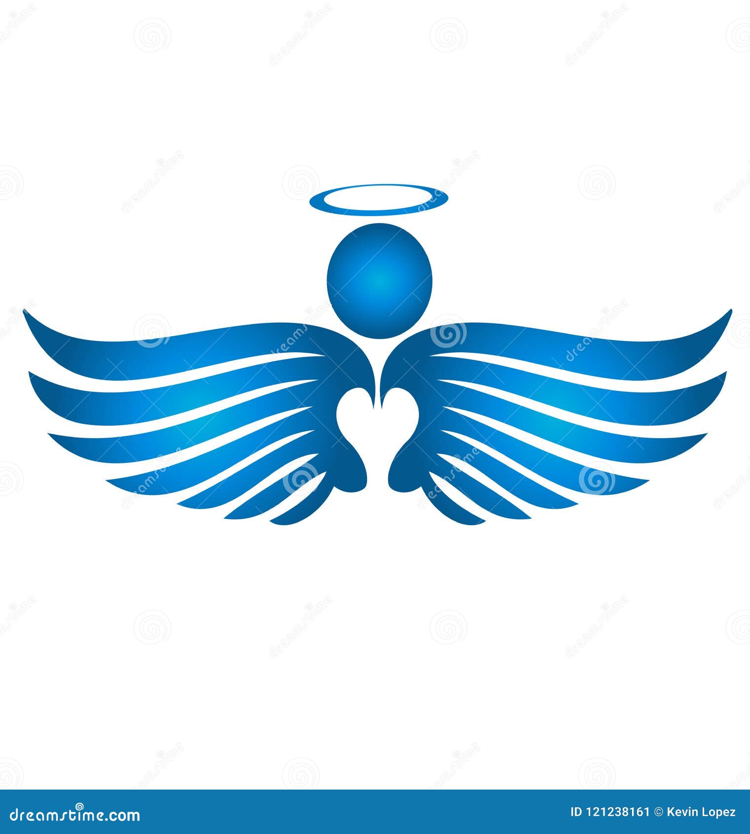 Blue angel abstract vector stock vector. Illustration of halo - 121238161