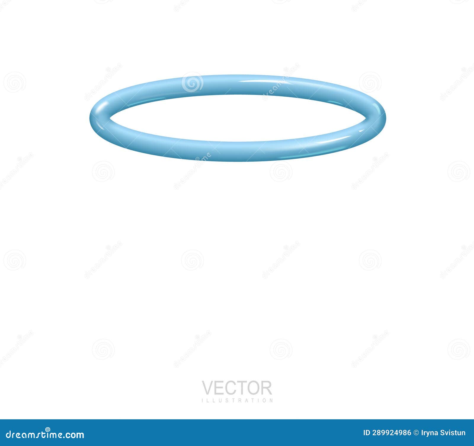 Blue Angel Nimbus. 3d Realistic Halo. Vector. Illustration Stock Vector ...