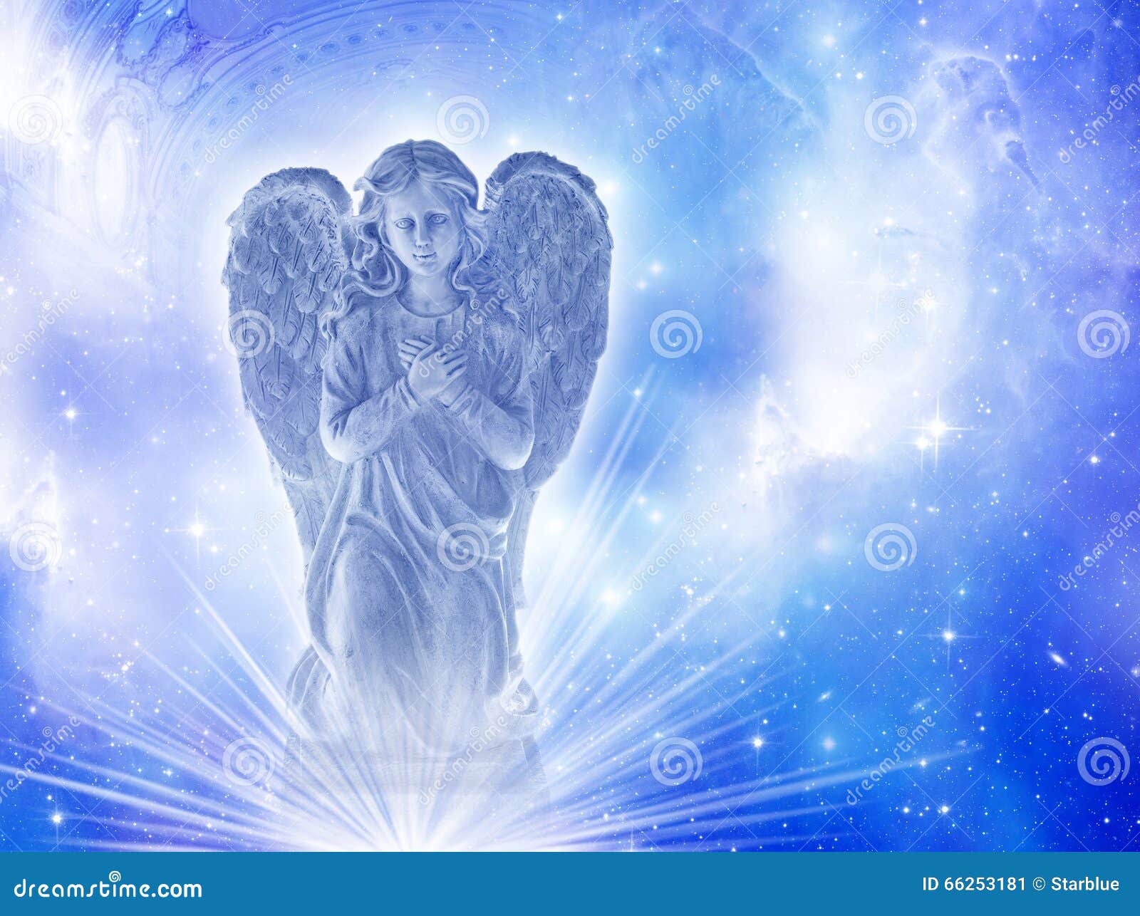 Blue angel stock image. Image of christianity, copy, angel - 66253181