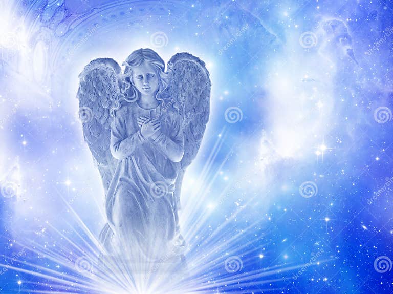 Blue angel stock image. Image of christianity, copy, angel - 66253181