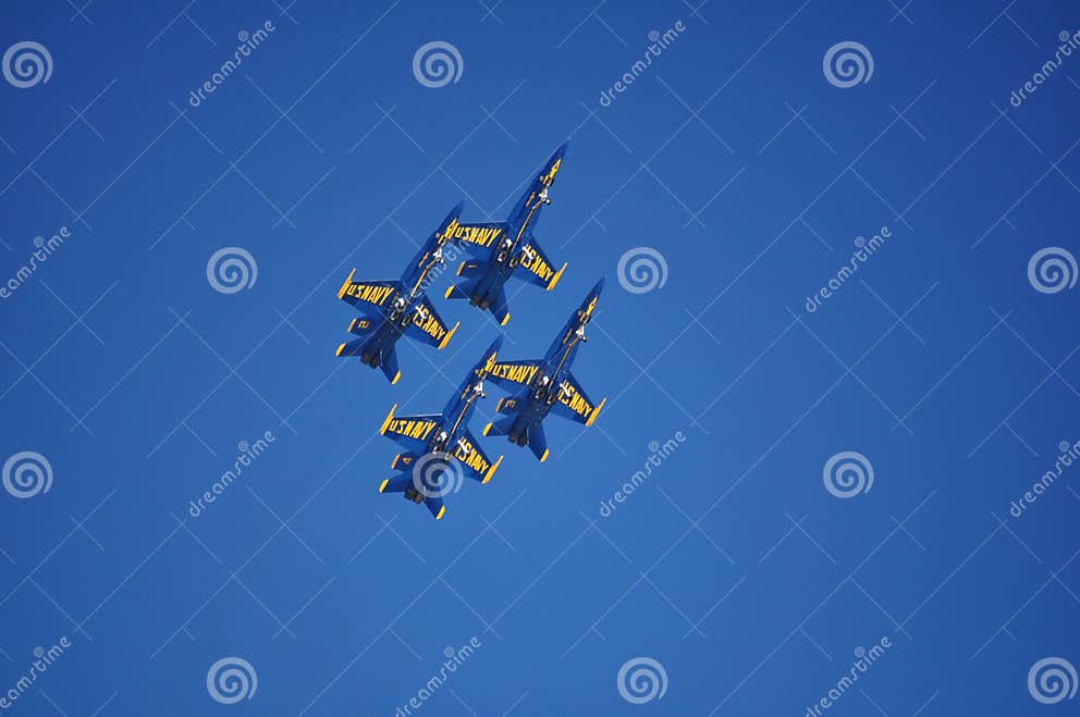 Blue Angels Diamond Formation Editorial Stock Image - Image of ...