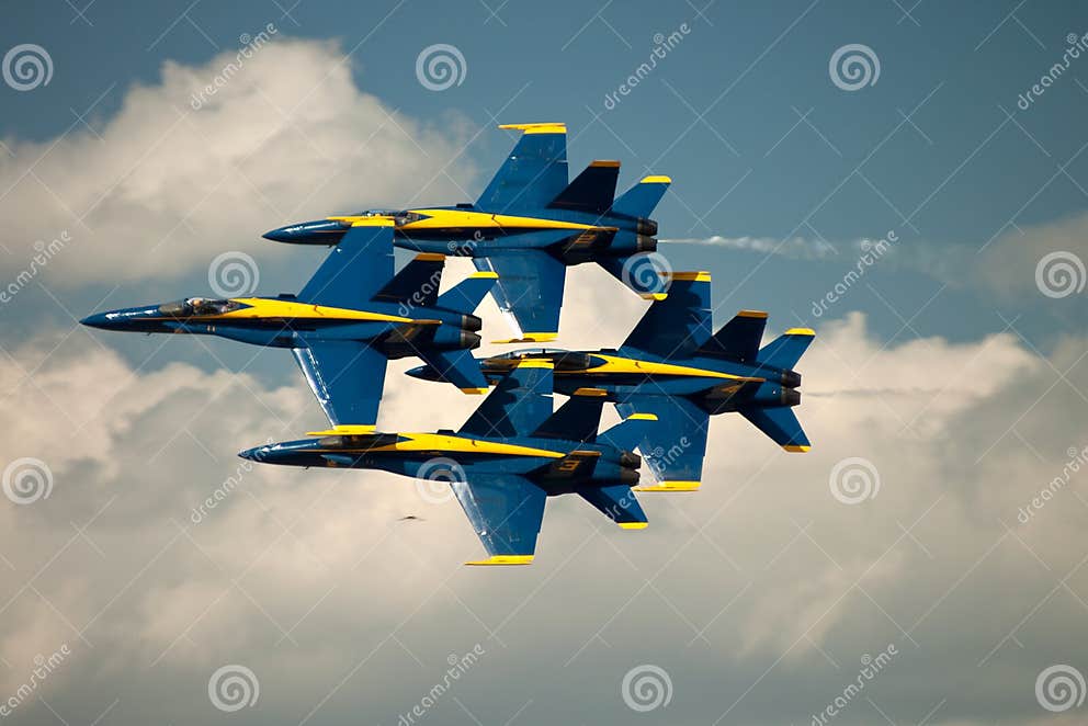 Blue Angels Diamond Formation Editorial Stock Image - Image of diamond ...