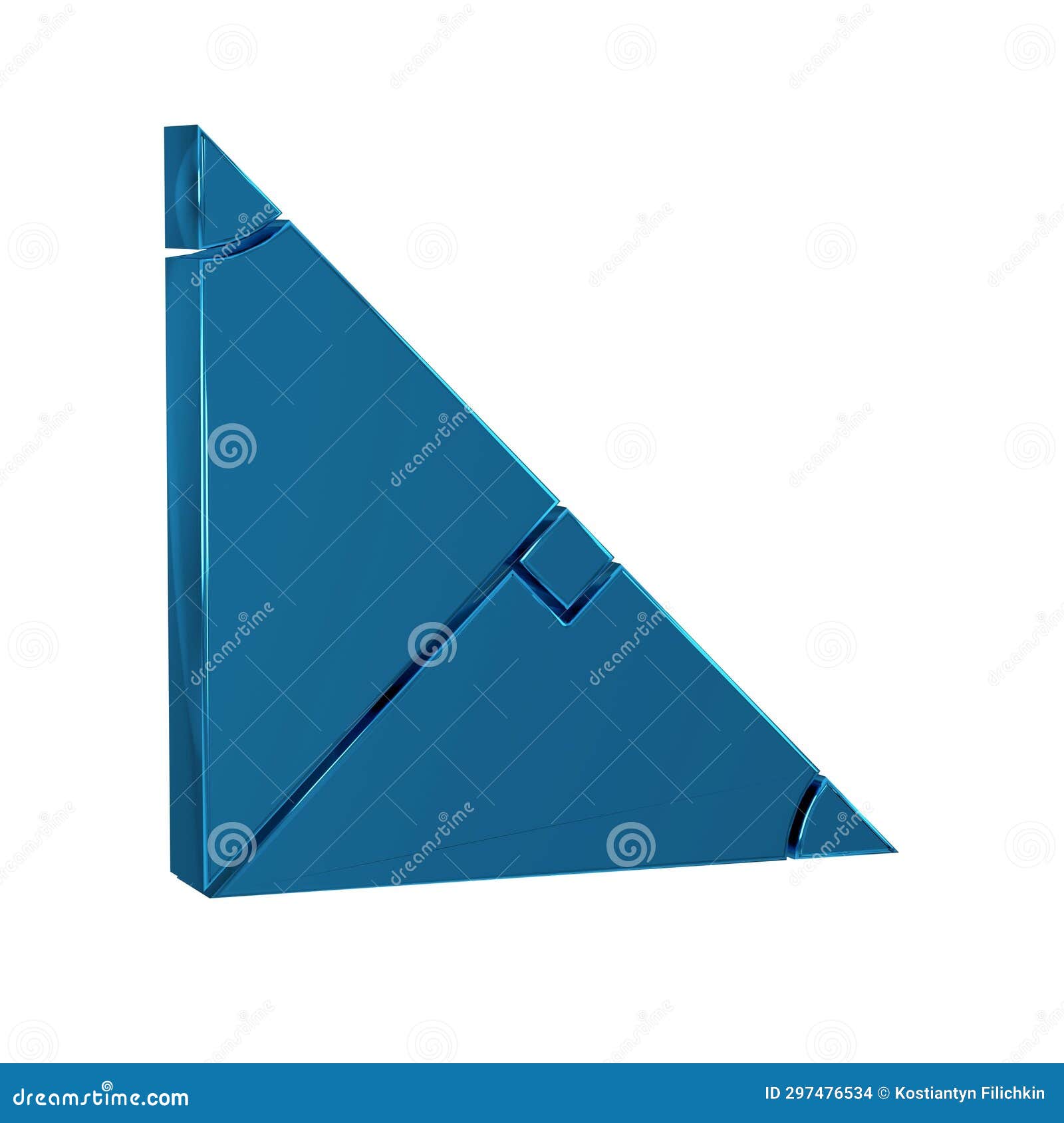 Blue Angle Bisector of a Triangle Icon Isolated on Transparent ...