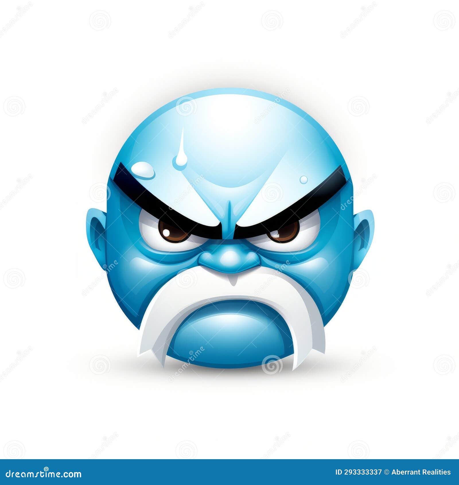 Blue Angry Dino Raptor Vector Illustration | CartoonDealer.com #217477558