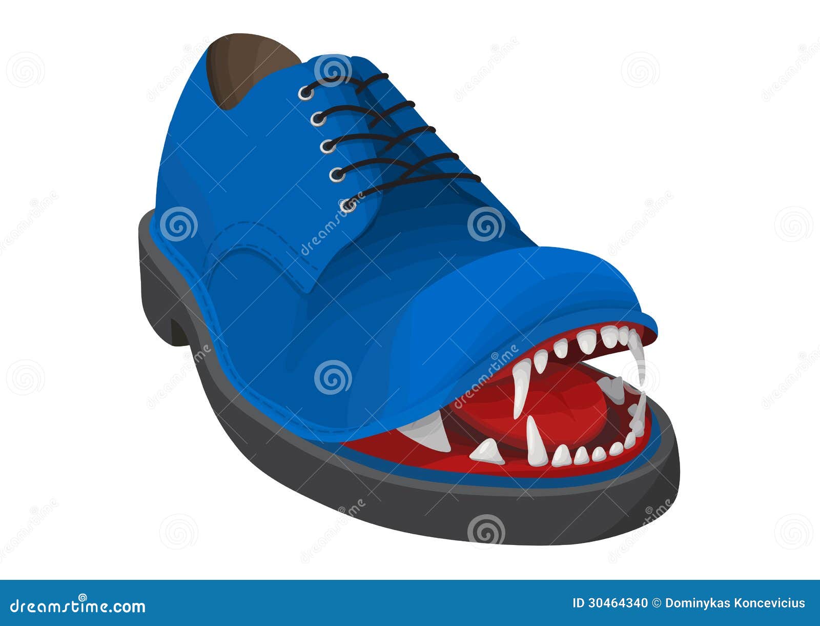 Blue Angry Dino Raptor Vector Illustration | CartoonDealer.com #217477558