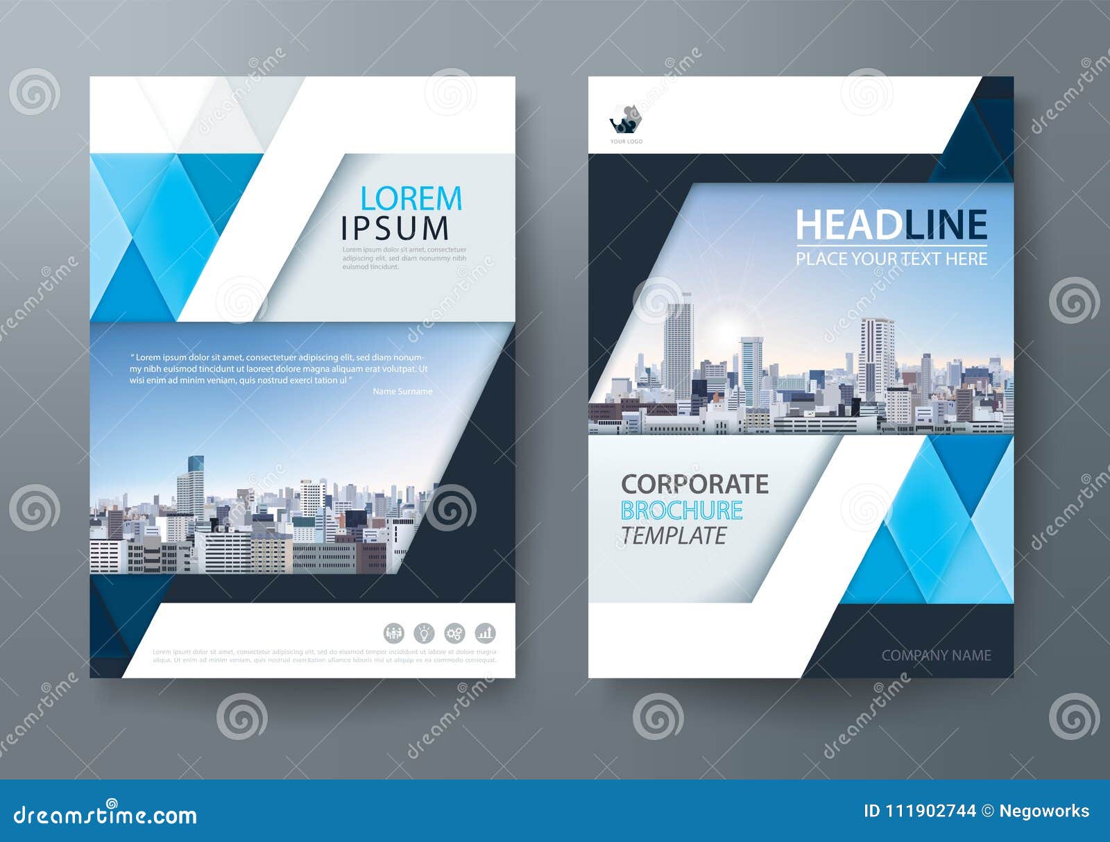 Blue Annual Report Brochure Flyer Design Template, Leaflet Cover Stock ... Blue Annual Report Brochure Flyer Design Template, Leaflet Cover Stock ...