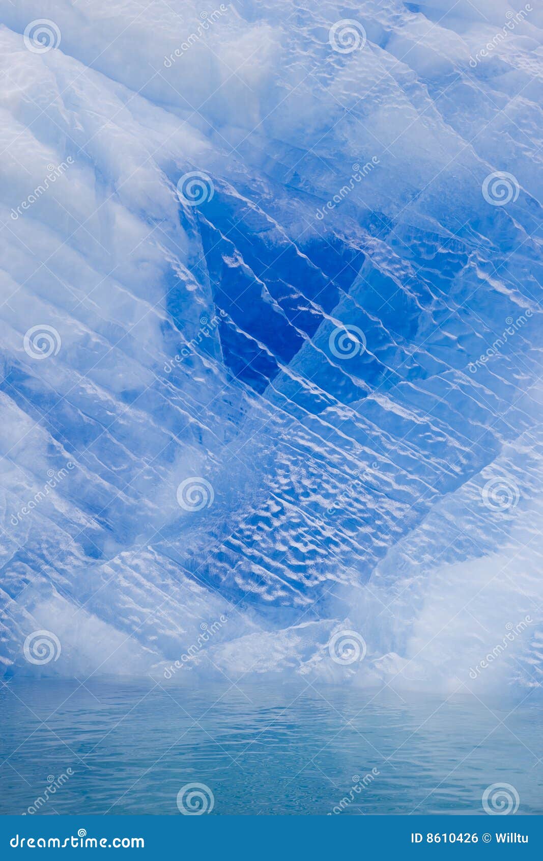Blue Antarctic iceberg stock photo. Image of daytime, water - 8610426