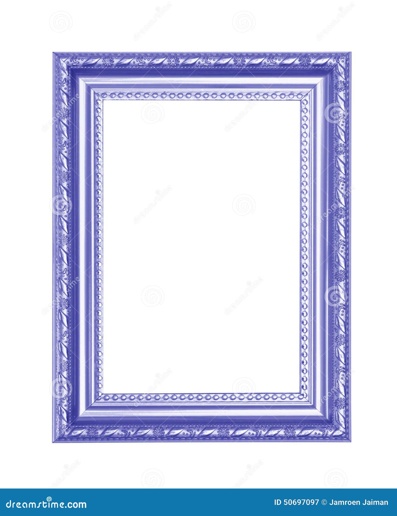 Blue Antique Frame Isolated on Black Background Stock Image - Image of ...