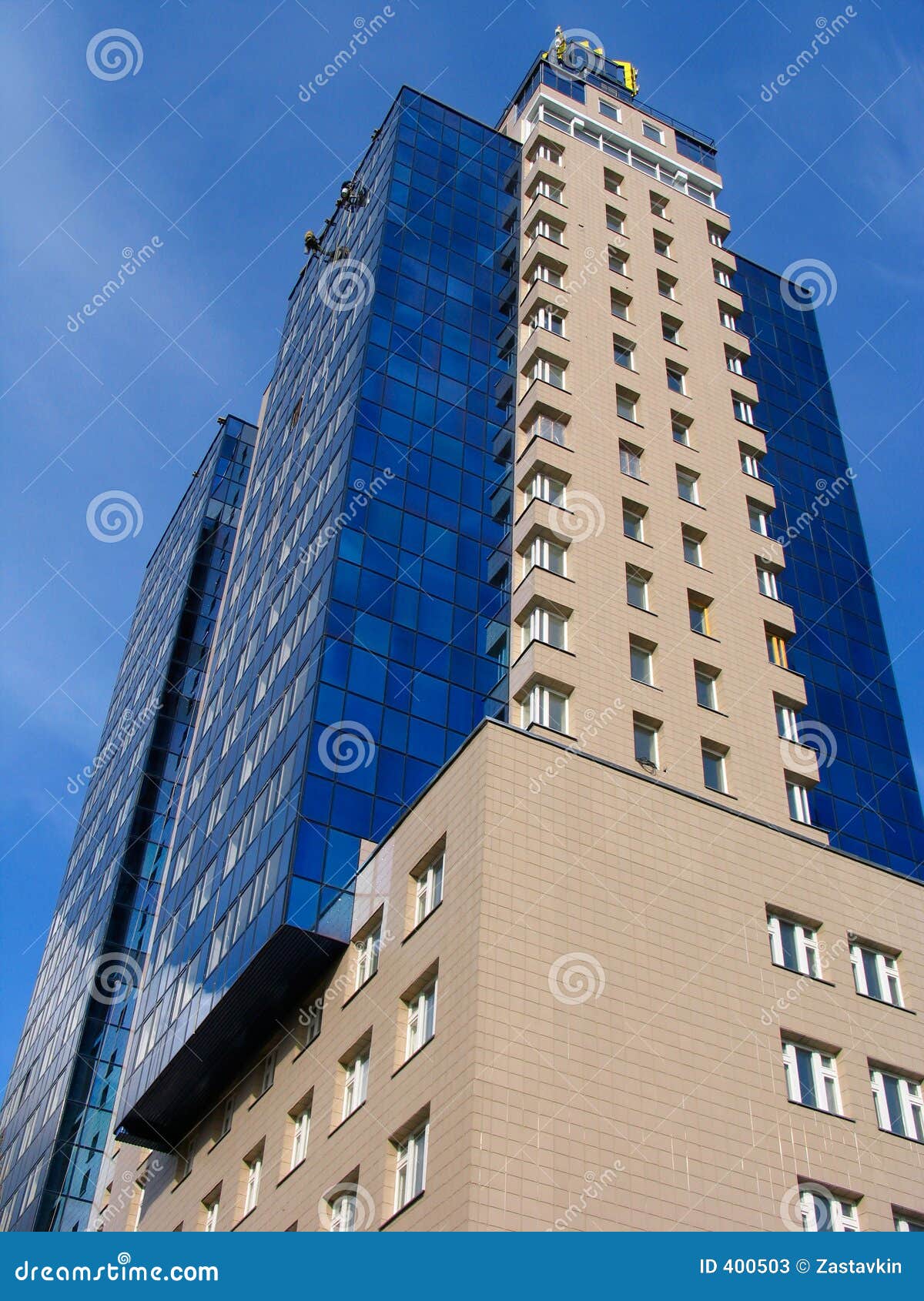 Blue apartment building stock image. Image of modern, russian - 400503
